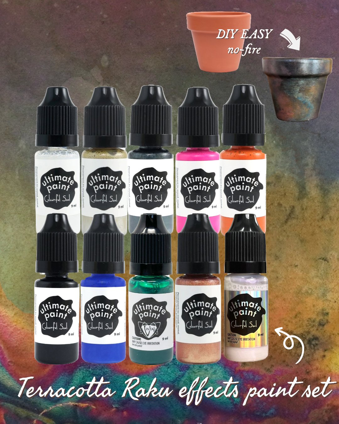 Terracotta NO-FIRE Raku Effects Paint Set - PS033 – Vintaj Live Shop